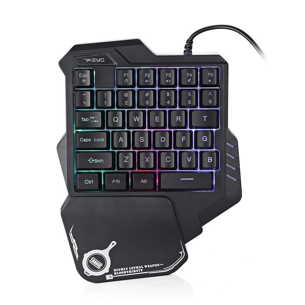 One-Handed Mechanical Gaming Keyboard RGB Backlit Portable Mini Gaming ...