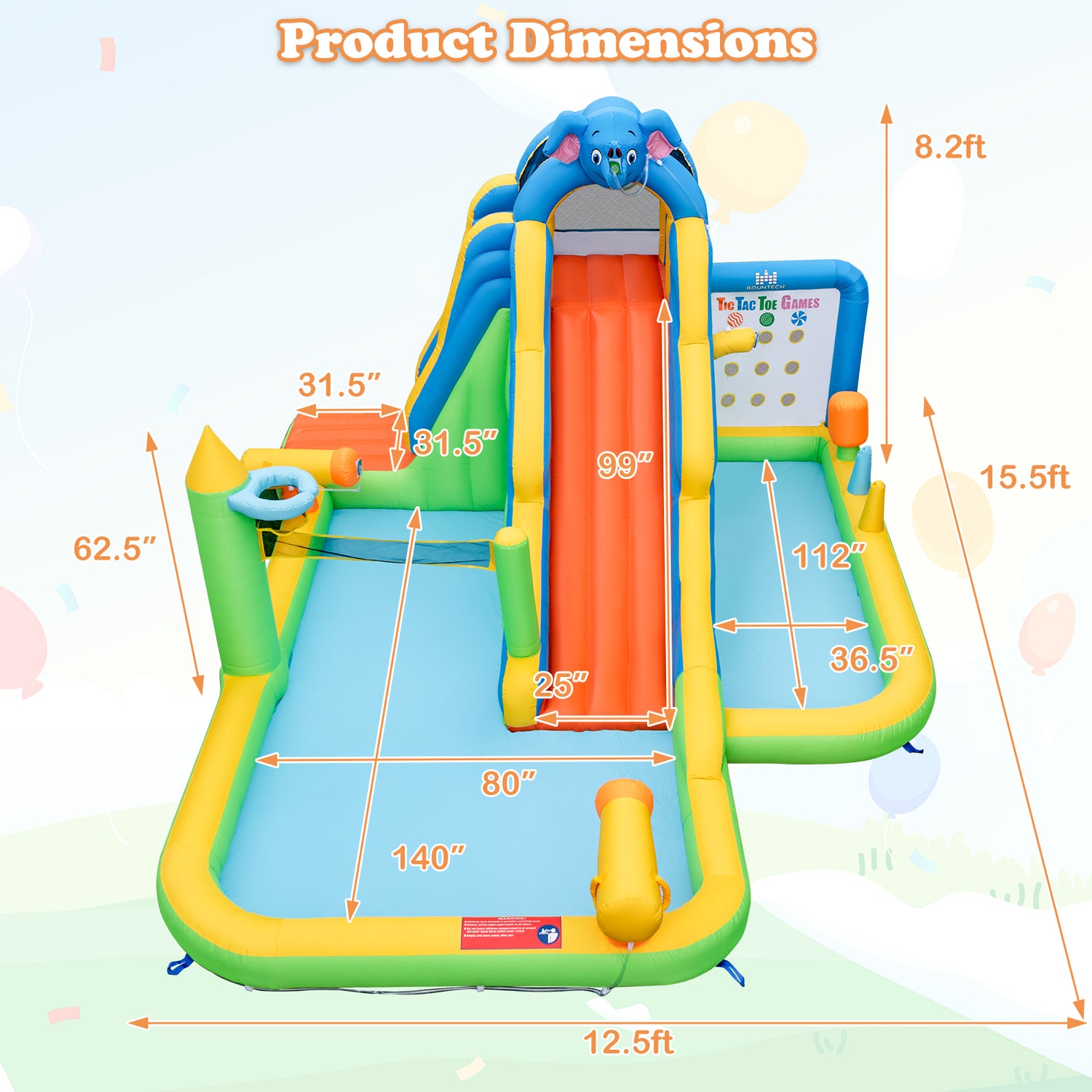 Inflatable Water Slide with Splash Pool and Climbing Wall... – Moogdesk
