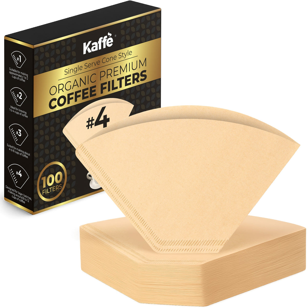 Organic Premium Coffee Filters #4, KFCF04B – Moogdesk