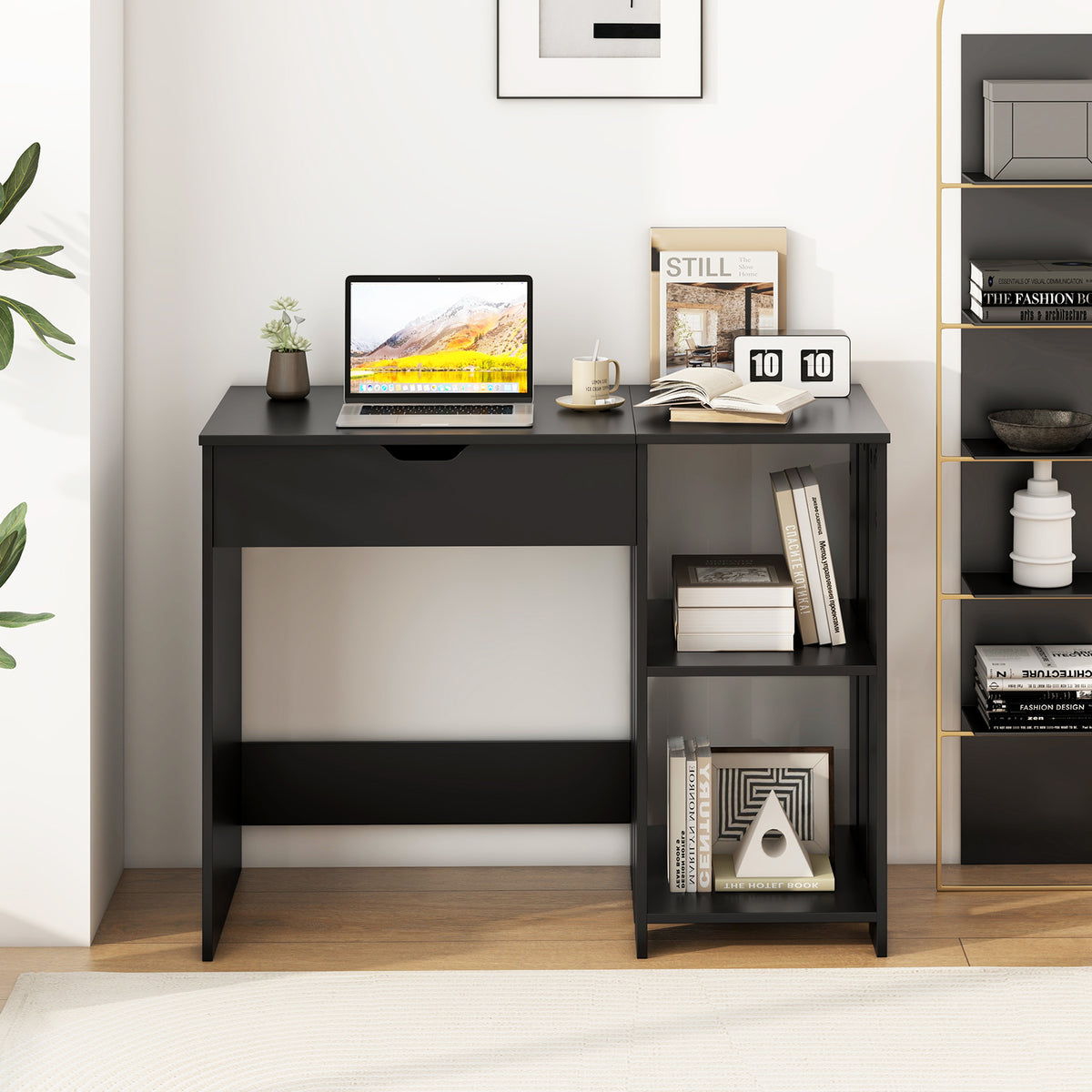 Space Saving Computer Desk with Hidden Compartment and Op... – Moogdesk