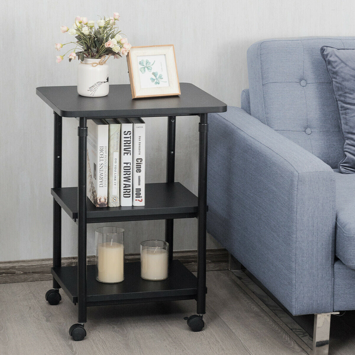 3-tier Adjustable Printer Stand with 360Â° Swivel Casters – Moogdesk