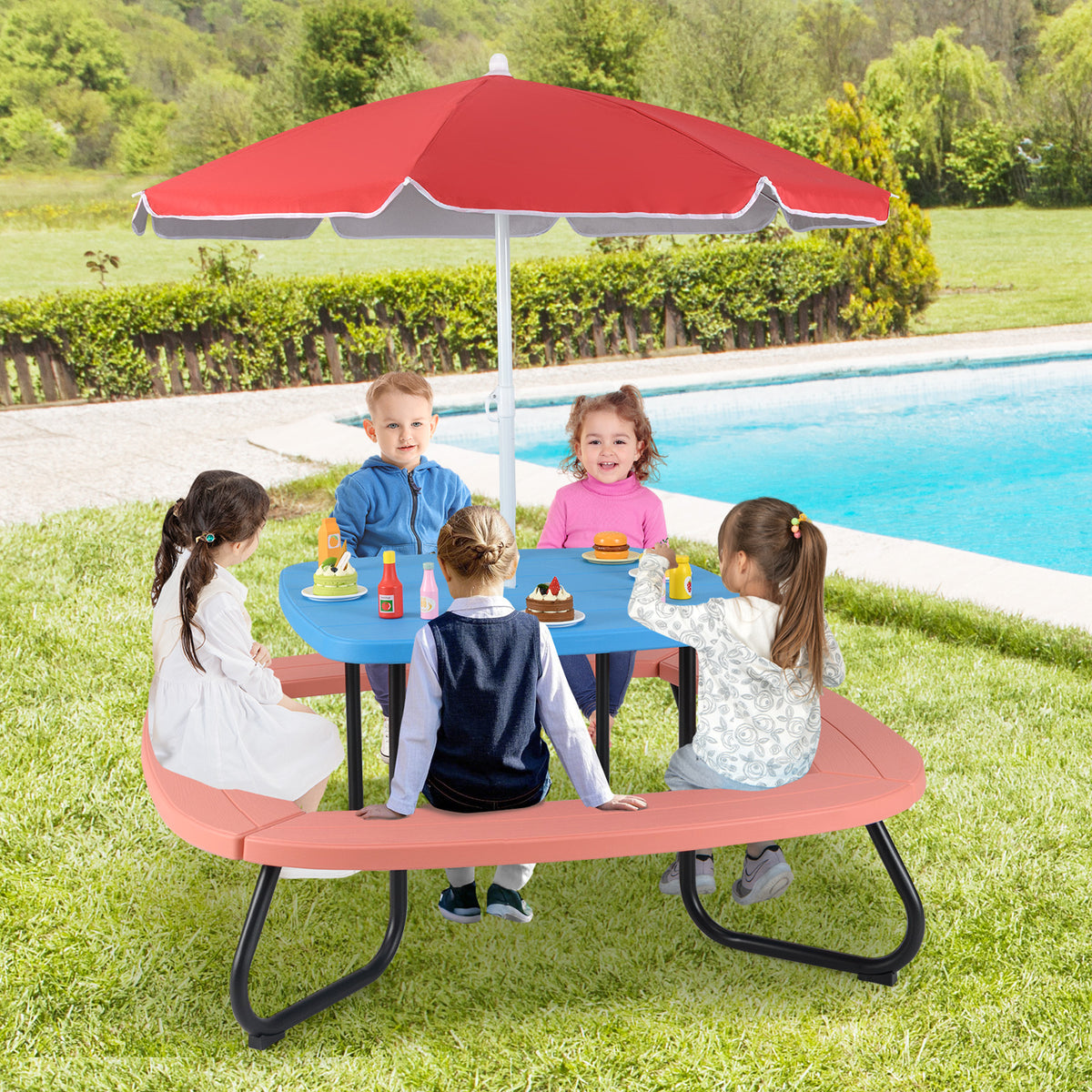 Toddler Outdoor Activity Table with Adjustable and Collap... – Moogdesk