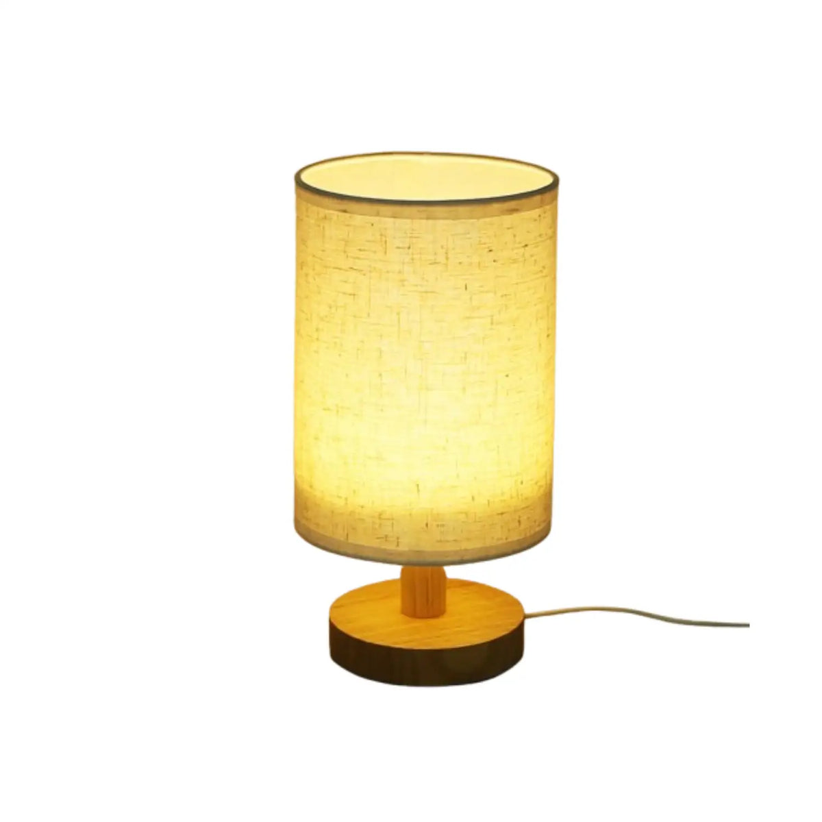 Wood & White Desk Lamp with Bamboo Base and Warm 3000K Lighting – Moogdesk